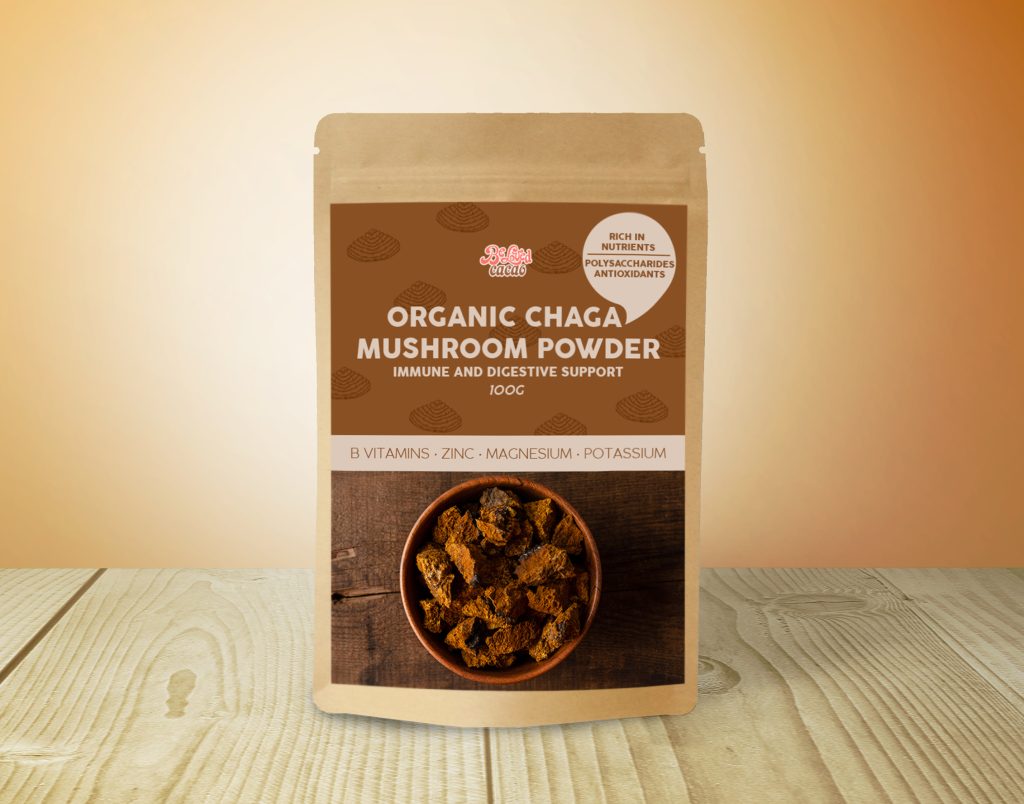Organic Chaga Mushroom Powder 100g - Be Loved Cacao
